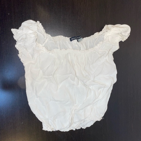 Brandy Melville | Tops | Brandy Melville Off The Shoulder White Beach ...
